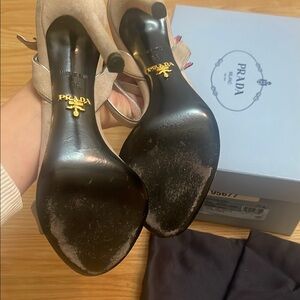 Prada | Shoes | Prada Womens Silver High Heel Sandals | Poshmark